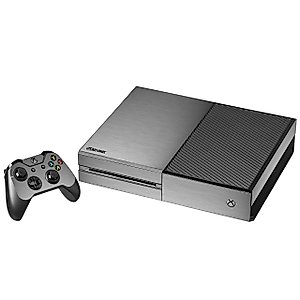 LidStyles Vinyl Protection Skin Kit Decal Sticker Compatible with Microsoft Xbox One Original Console (MTS #2 (Silver))