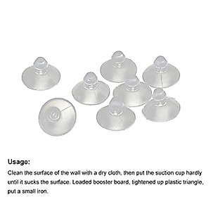 uxcell Rubber Home Desk Glass Transparent Anti-Collision Suction Cups Sucker Hanger Pads (Pack of 8)