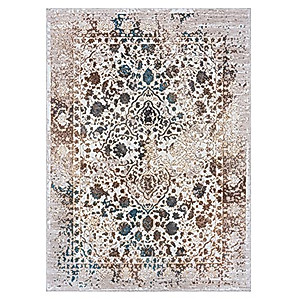 Persian-Rugs Luxe Weavers Rug 6495 – Distressed Floral Area Rug