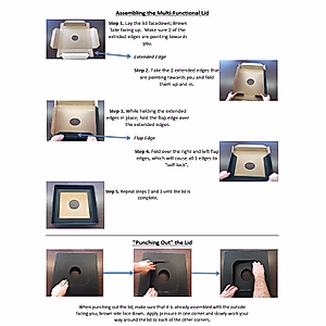 *New* One Earth ''Recycle ONLY'' Printed Cardboard Box Set: Box + Lid + Trash Bag Set (Recycle Only Print), Quantity = 10 Sets,Green