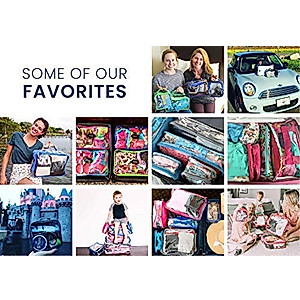 Clear Travel Packing Cubes Set of 4 for Carry On (XS, Small, Medium, Large) / See-Through Clothes Organizer Dividers for Suitcase/Transparent Vinyl PVC Cell Pouches for Luggage (Lilac)