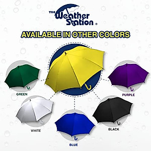 The Weather Station Children's Mini Manual Rain Umbrella, Metal, Windproof, Lightweight, and Packable for Travel, Full 30 Inch Arc, Yellow