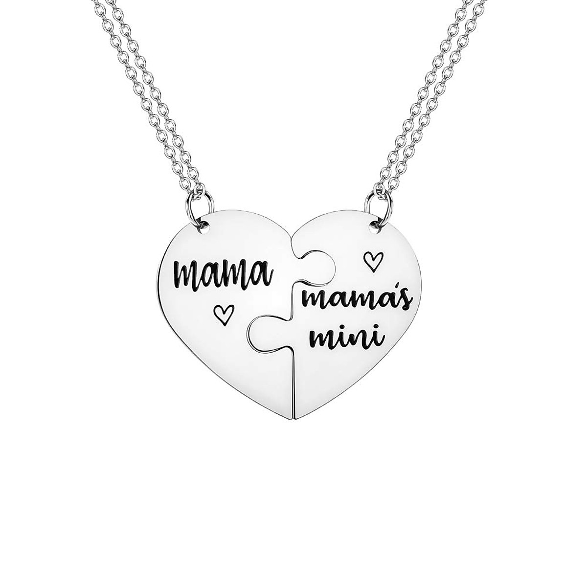 JOFUKIN Mother Daughter Necklace 2 Pieces Set Mom Gifts from Daughter Matching Heart Necklaces for Women Gifts for Mom