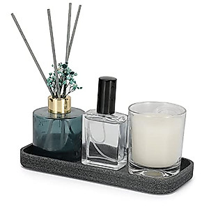 ZCCZ - Black Bathroom Accessories Set 6 Pcs - Lotion Soap Dispenser, 2 Qtip Holder Dispenser, Toothbrush Holder, Vanity Tray, Bathroom Tumbler - Decorative Countertop Vanity Organizer