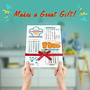 Kitchen Conversion Chart Magnet Cooking Measurement Refrigerator Magnet Thickened Double-sided Flip for Cooking Baking Tool Cookbook Accessories, White