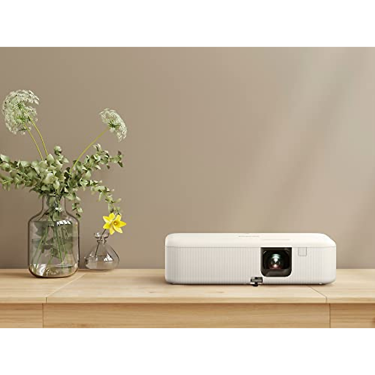 2022 New Upgrade Epson EpiqVision Flex CO-FH02 Full HD 1080p Smart Streaming Portable Projector, 3-Chip 3LCD, 3,000 Lumen Color/White Brightness, Android TV, Bluetooth, 5W Speaker, Home Entertainment