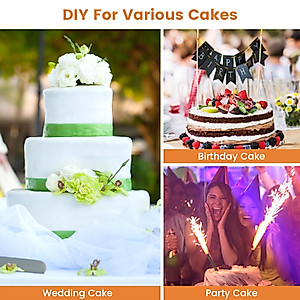 3PCS Round Foam Cake Set Fake Wedding Cake Round Cake Mini Cake for Wedding Display Window Fondant Cake Decorating Practice Mould Cake 3-Tier Cake Wedding Decor