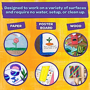 Washable Paint Sticks, No Water Required, Paint Set for Kids, Art Supplies, 6 Count