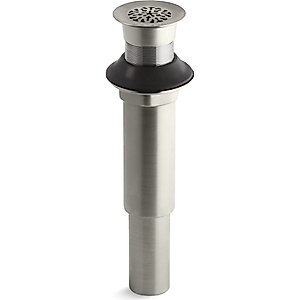 Kohler K-7108-BN Grid Bath Sink Drain w/Snowflake Design Nickel