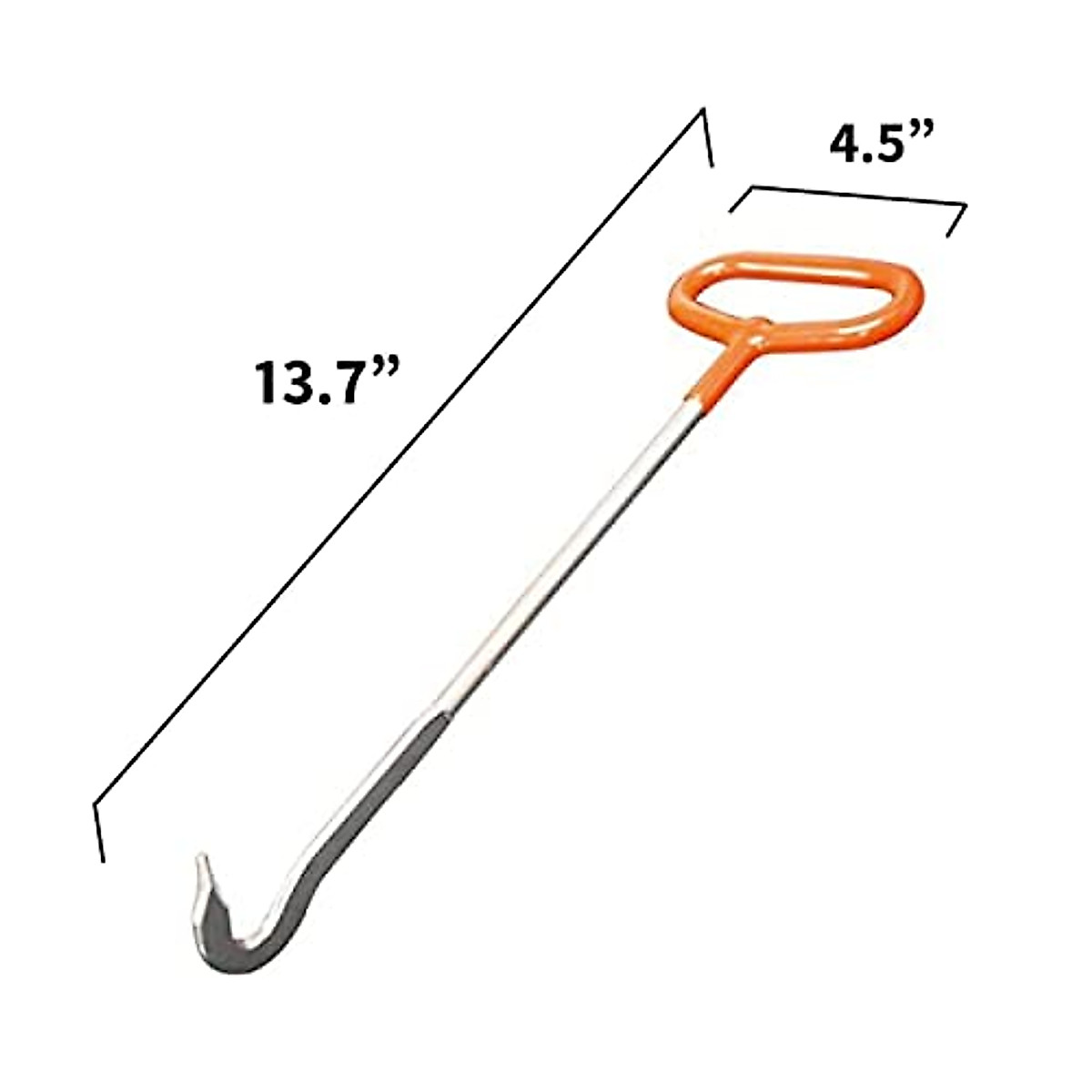 Manhole Cover Hook, Handy sized,13.7 inches Made of S50C Carbon Steel, Made in Japan (2pcs)