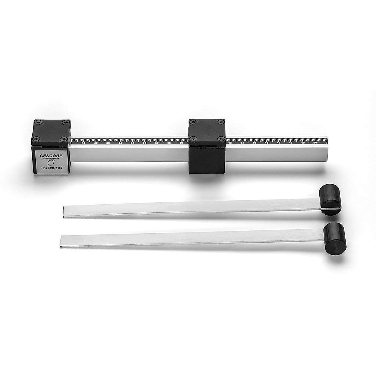 Cescorf Small Bone Anthropometer with Case, Aluminum Sliding Caliper, 180mm - Measure Diameter Width of Elbow, Knee, Foot, Wrist, Biestiolide, Bimaleolar, Forearm, Thighbone, Humerus, Femur