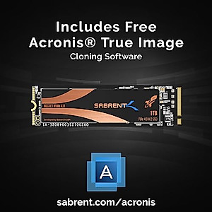 SABRENT 1TB Rocket Nvme PCIe 4.0 M.2 2280 Internal SSD Maximum Performance Solid State Drive with Heatsink (Latest Version) (SB-ROCKET-NVMe4-HTSK-1TB).