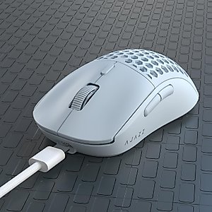 NACODEX AJ199 60G Ultra Lightweight Wireless Gaming Mouse | Programmable 6 Buttons | 26k Optical Sensor| Replaceable Honeycomb Cover Rechargeable Computer Mice for PC Mac Gamer