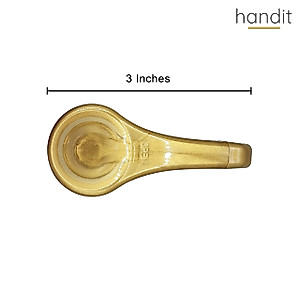 HANDIT - Gold Coffee Syrup Commercial Beverage Dispenser Pumps | Fits Liter 750ml / 25-4oz Syrups Torani, DaVinci, Jordan's Skinny (Monin 33.8oz Plastic Bottles) (6 Pack)