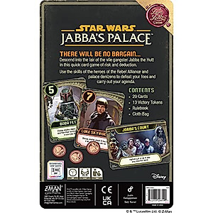 Z-Man Games Jabba's Palace A Love Letter Game - Rebel Bravery and Vile Deceit! Strategy Game for Kids and Adults Set in The Star Wars Universe, Ages 10+, 2-6 Players, 20 Minute Playtime, Made
