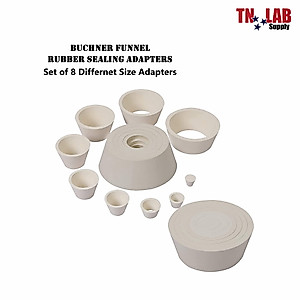 Buchner Funnel Vacuum Sealing Adapter Flask Seal Set of 8 Sizes