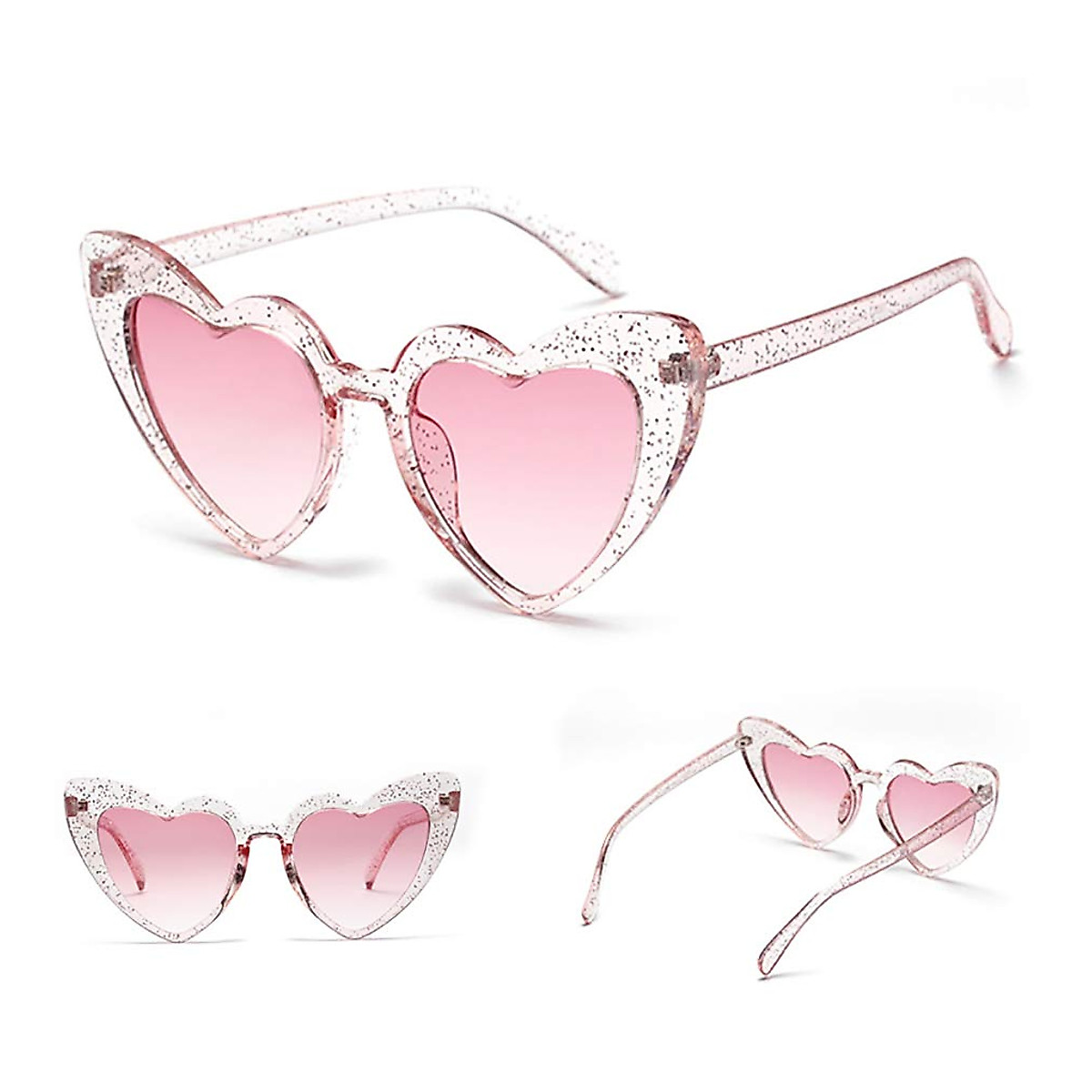 ZYApril Love Heart Shaped Sunglasses for Women - Vintage Cat Eye Mod Style Retro Glasses as Birthday Gifts