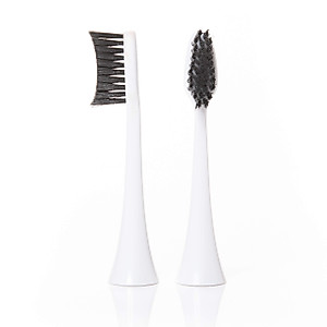 Boka Power Brush Replacement Toothbrush Heads for Sonic Powered Electric Toothbrush, White (2 Heads)