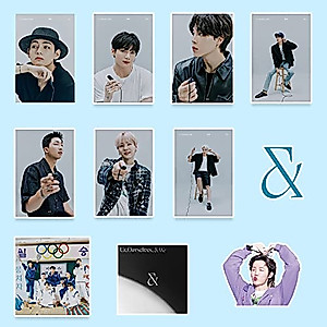 MeiYiYou 310PCS Bangtan Boys Photocards Set,110PCS Bangtan Boys Lomo Cards+200PCS Bangtan Boys Stickers Perfect for Decoration and Collection(Blue)