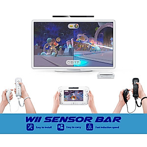 Eanetf Wii Sensor bar, Wired Infrared Sensor Bar for Wii, Replacement Wired Infrared IR Ray Motion Sensor Bar Compatible with Wii and Wii U Console