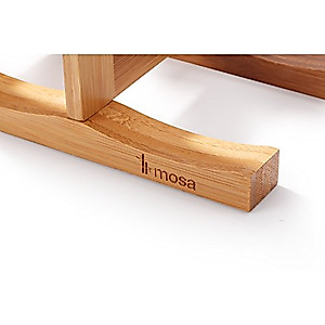 Mosa Natural Bamboo 12 Bottle Wine Rack (11.8" X 5.7" X 16.3"), Wood Wine Rack Countertop Wooden Wine Accessories