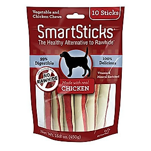SmartBones SmartSticks Chicken Dog Chews, 2Pack (20 Sticks Total)