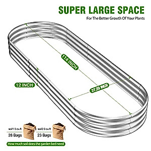 2 Pcs 9 x 3 x 1 FT Galvanized Steel Raised Garden Bed, Large Galvanized Steel Outdoor Planter Box for for Easy to DIY and Clean - Raised Garden Beds Outdoor for backyards, terraces and Balconies