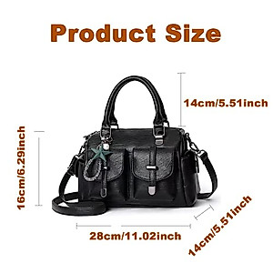 WENICER Shoulder Bags for Women PU Leather Purses and Handbags Hobo Bags Ladies Tote Bag Top Handle Crossbody Bags (Navy Blue)