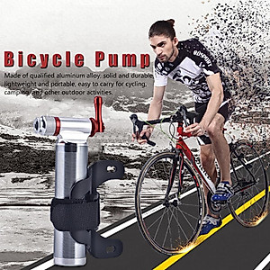 Bike Pump CO2 Inflator, Portable Lightweight Aluminum Alloy Mountain Bike Road Tyre Tube Pump