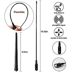 BaoFeng UV-5R 8 Watt Ham Radio BaoFeng Radio with Extra 1800mAh Battery and TIDRADIO 771 Antenna Dual Band Ham Radio Handheld Includes Full Kit BaoFeng Walkie Talkie