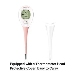 Shecare Digital Basal Body Thermometer for Ovulation,Fertility BBT Thermometer High Precision Oral Thermometer,Accurate 1/100th Degree Works with Shecare APP Basal Thermometer Basic Thermometer