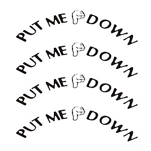 Jiuhong 4 Pack Funny Reminder Decoration Put Me Down Toilet Seat Decal Sticker Sign for Home Switch Bathrooms Decorations (Black)