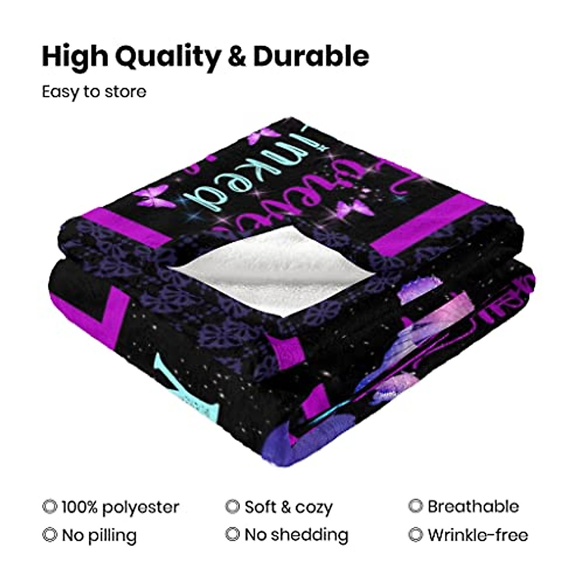 KJACGAD Birthday Gifts for Mom from Daughter, Mothers Day Mom Gifts from Daughters, Mom Birthday Gifts from Daughters, Best Mom Ever Gifts Throw Blankets 60"x 50"