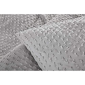 Tahari Home - King Comforter Set, 3-Piece Bedding with Matching Shams, Chic Room Decor (Vee Grey, King)