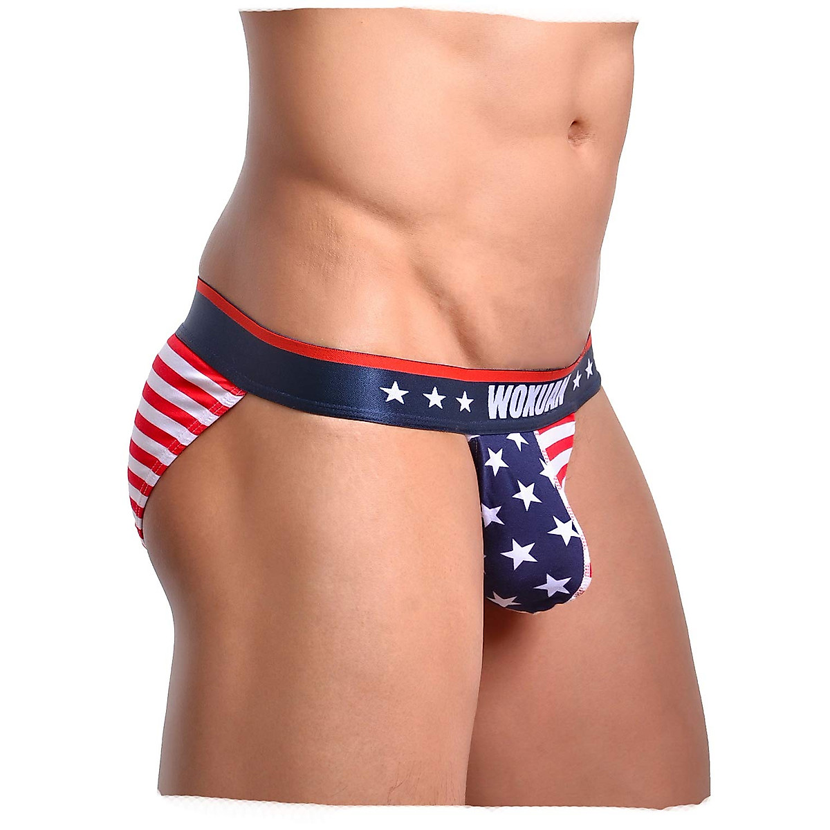 Evankin Mens's Briefs,Soft Sexy Underwear USA American Flag Boxers Briefs(28,L)