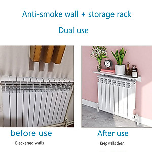 AHDFY Radiator Cover,Radiator Shelf White,Heating Hide-Out Cover, No Drilling Required,Modern Cabinet Top,Universal Radiator Shelf Bracket,for Living Room Bedroom Hallway Decor Display Heater,85cm