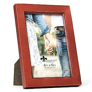 Lawrence Frames Abbey Picture Frame, 4x6, Brick Red