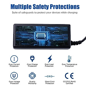 12V Ac Dc Adapter Power Cord for Insignia 19" 20" 24" 28" 32" LED HDTV HD TV NS-32D312NA15, NS-32D220NA16, AY060A-ZF122, NS-24ED310NA15, NS-19E310A13 NS NS-24E200NA14 NS-32D420NA16 Power Supply Cord