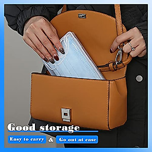 SPEEDWOX Mask Storage Case 2 Pack Portable Mask Case Storage Box Masks Organizer Disposable/Reusable Face Masks Organizer Dustproof Storage Plastic Box with Lid for Mask Pollution Prevention(Clear)