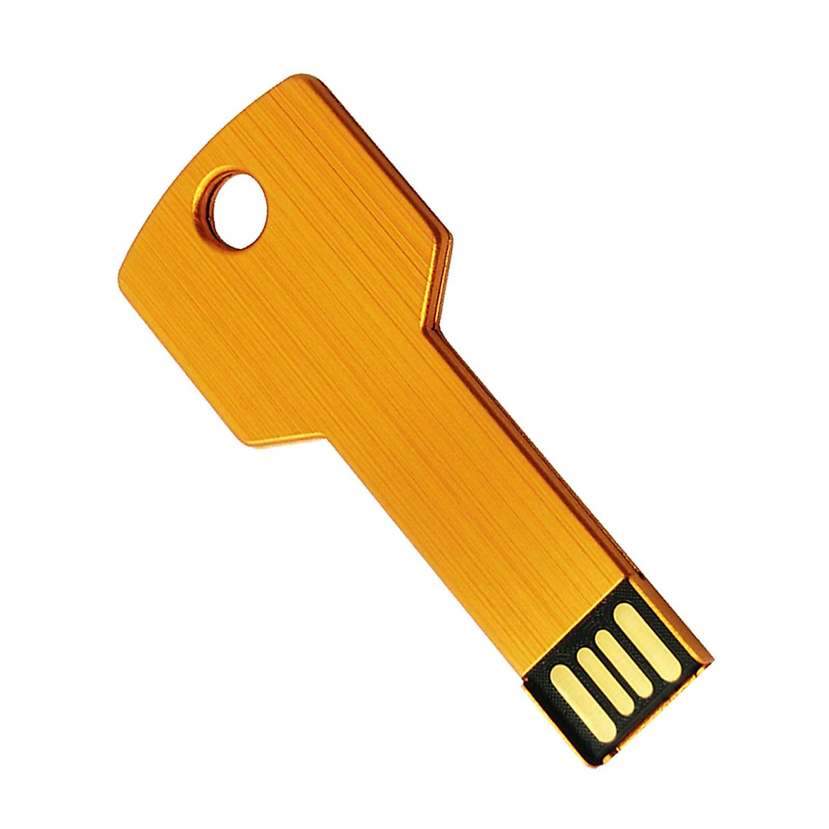 Lot 10 1GB Key Shape USB Flash Drive 1G Metal Memory Pen Stick Thumb Drive Wholesale Bulk Pack (1GB, Gold)