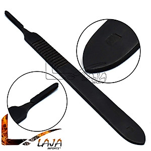 LAJA Imports 100 Scalpel Blades #10 and Includes One Handle Black #3