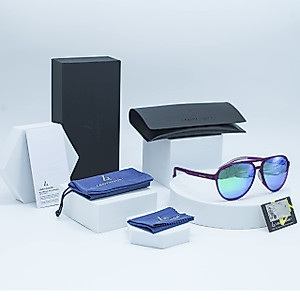 Lasiyanor Lightweight TAC Polarized Tinted Classic Vintage Retro 70s Sunglasses, TR-90 Frame for Women Men, UV 400 Protection