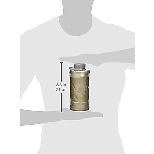 Hydrapak Stash - Collapsible BPA & PVC Free Hiking and Backpacking Water Bottle (1 Liter) - Mammoth Grey