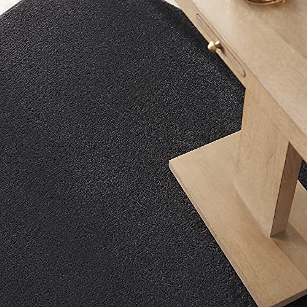Nourison Essentials Indoor/Outdoor Black 6' x 9' Area Rug, Easy Cleaning, Non Shedding, Bed Room, Living Room, Dining Room, Backyard, Deck, Patio (6x9)