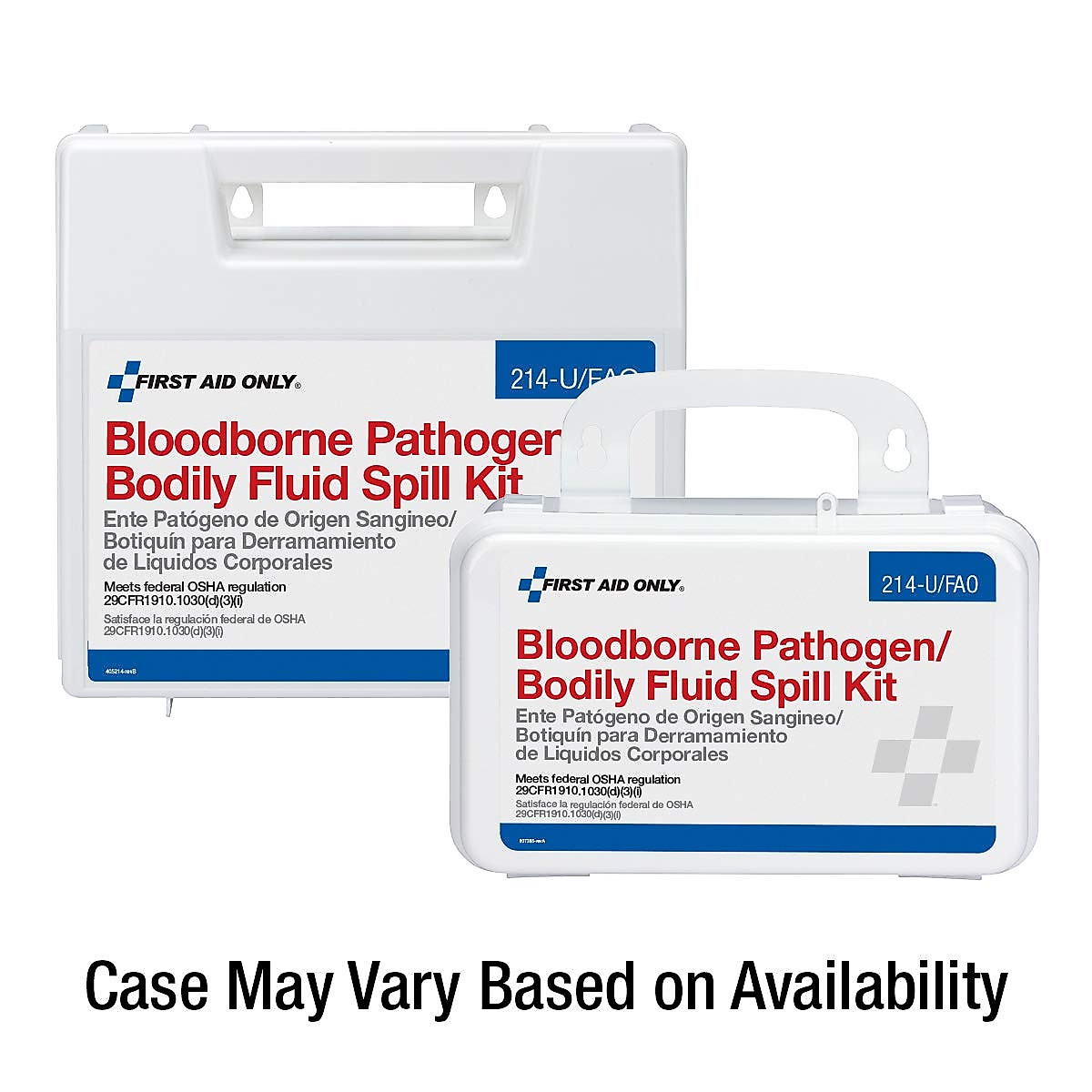 First Aid Only 214-U/FAO Body Fluid Clean Up Kit, 23-Piece Blood Pathogen Clean Up Kit in Plastic Case