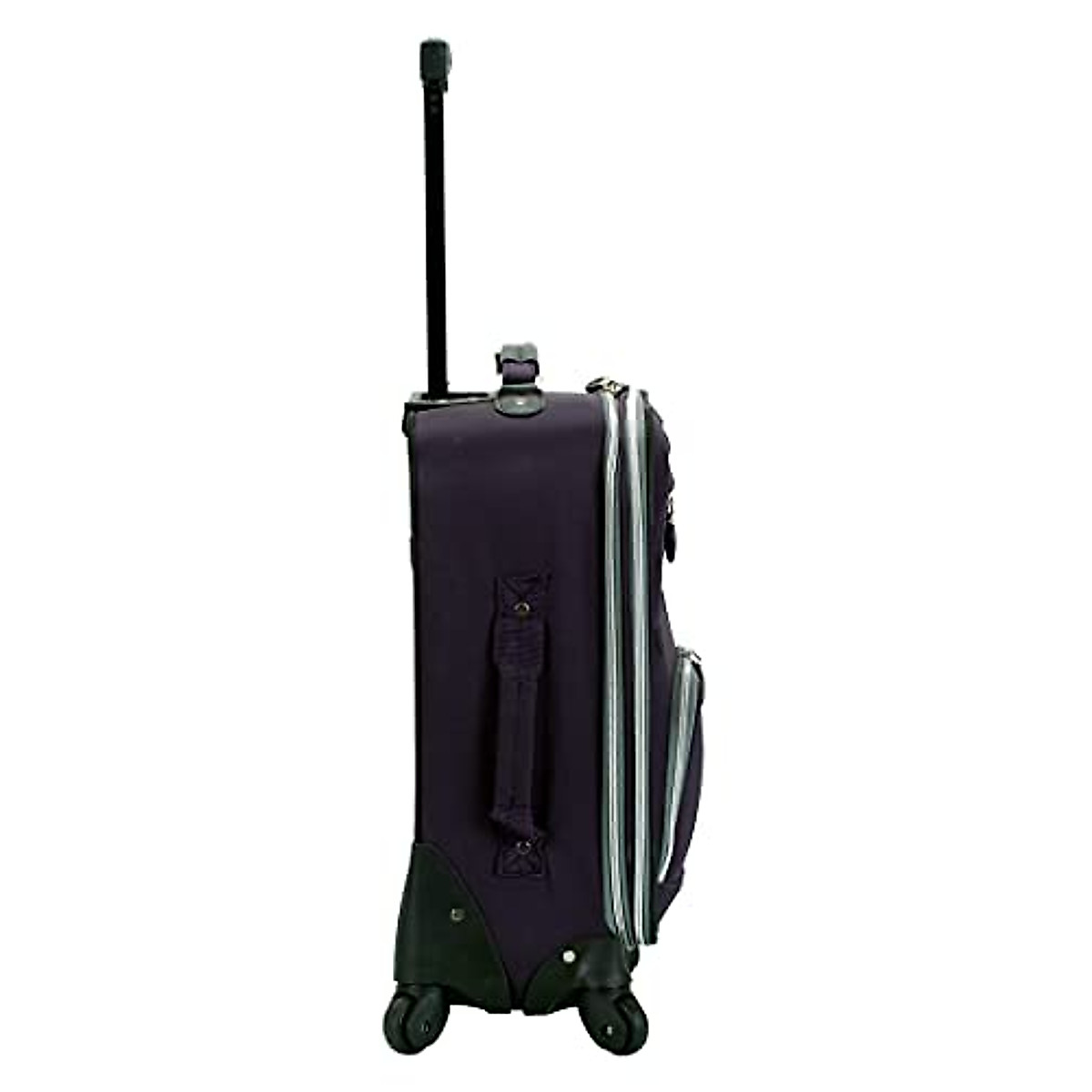 Rockland Pasadena Softside Spinner Wheel Luggage, Purple, Carry-On 20-Inch