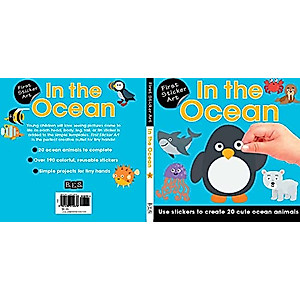 First Sticker Art: In the Ocean: Color By Stickers for Kids, Make 20 Pictures! (Perfect Christmas Gift, Stocking Stuffer for Ages 3+)