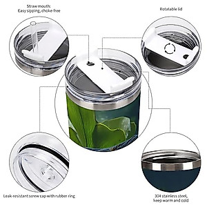 Bass Fish Print Tumbler with Handle Travel Mug Water Bottle Tea Coffee Cup White-style