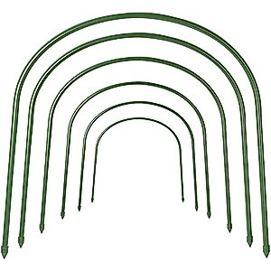 VIVOSUN 6Pcs 4FT Greenhouse Hoops, 6 Sets 19.7" x 18.9" Garden Hoops, Grow Tunnel with Plastic Coated, Rust-Free, Garden Hoops Garden Stakes Plant Supports for Garden Fabric Covers Raised Beds