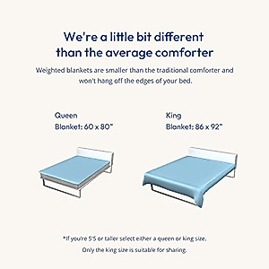 Aimon Weighted Blanket, Oeko-Tex Certified Cotton Material and Bamboo Cooling Weighted Blanket, 2 in 1 with Removable Cover, Dark Grey(60''*80'', 20Lb)